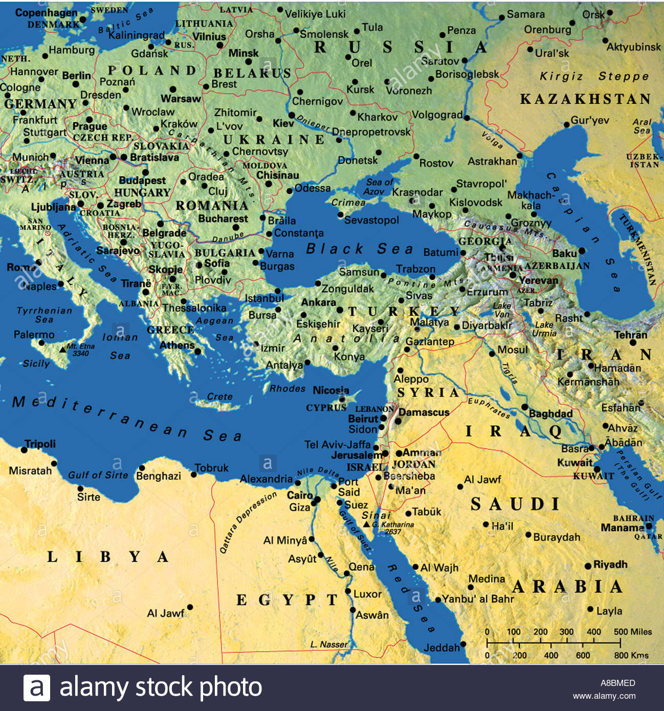 Middle East Map Photos & Middle East Map Images - Alamy