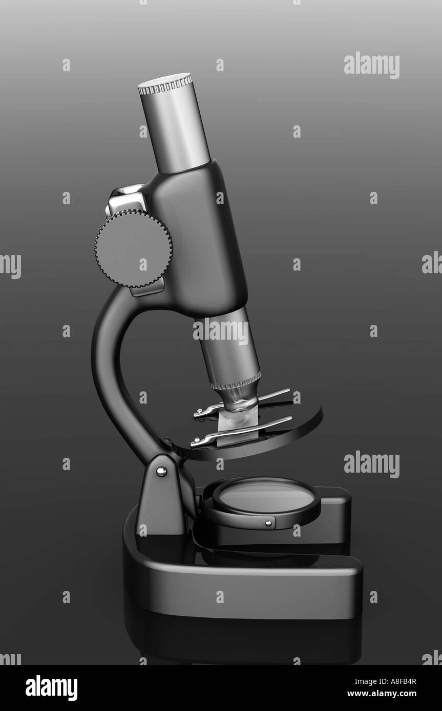 Microscope optique Banque d'images noir et blanc - Alamy