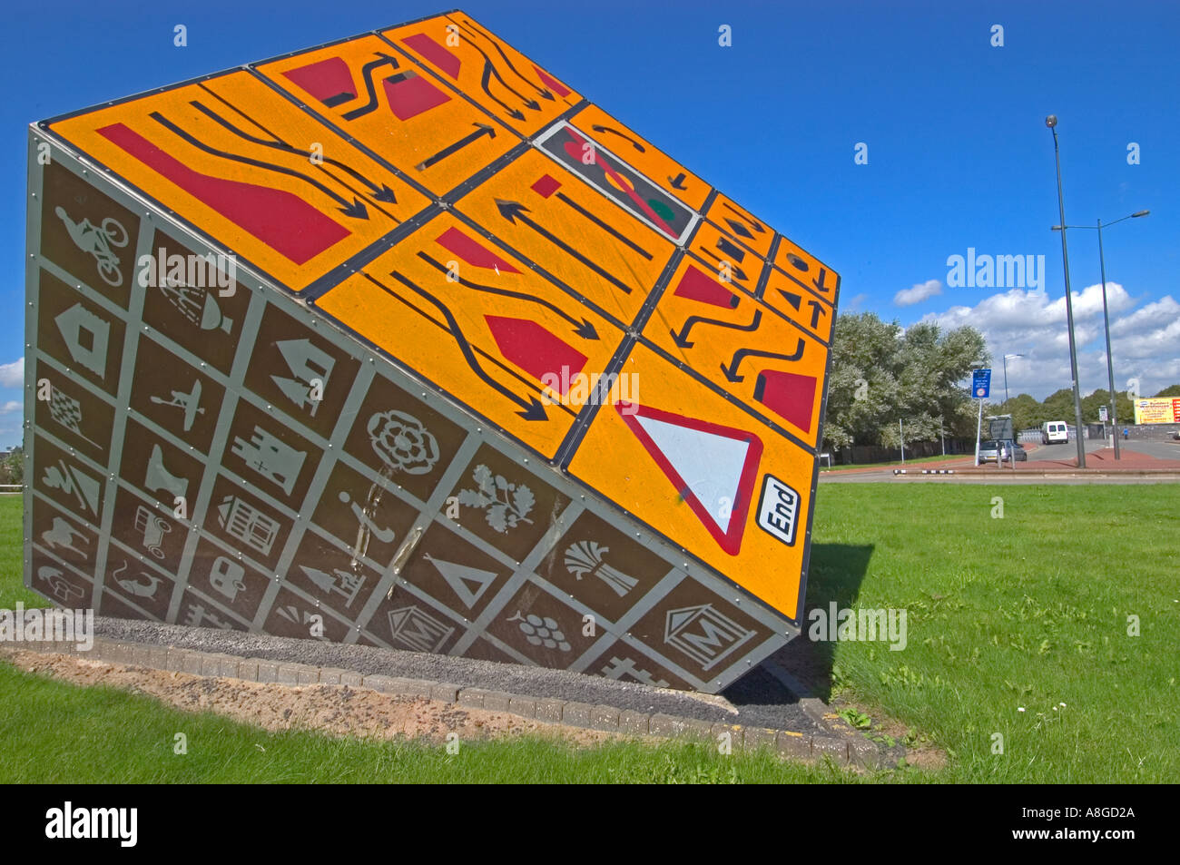 Magic roundabout road sign Banque de photographies et d’images à haute ...