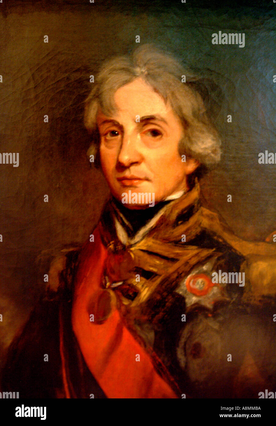 Portrait de l'amiral Nelson en uniforme d'officier de marine ...