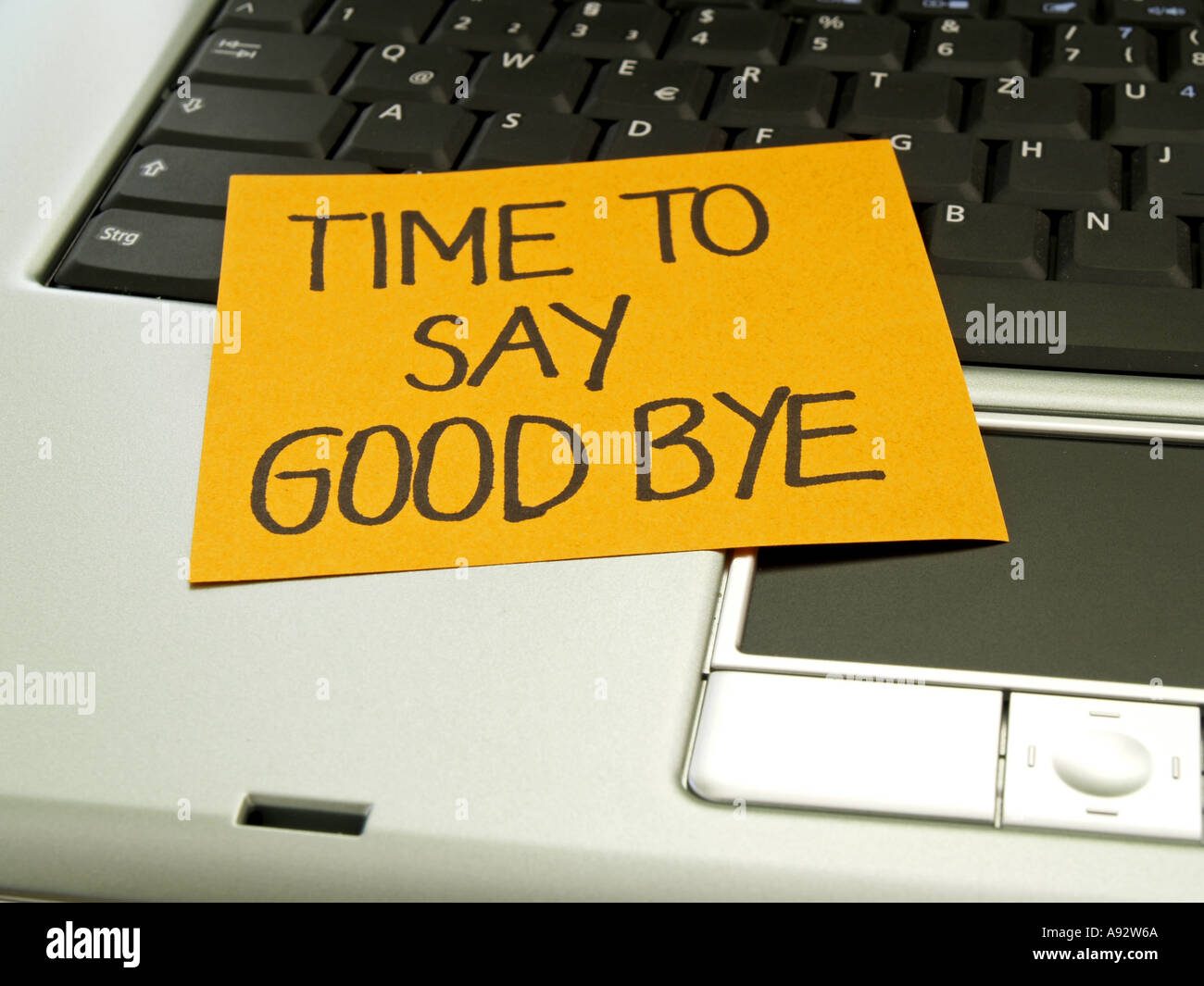 Good bye message on keyboard Banque de photographies et d’images à ...