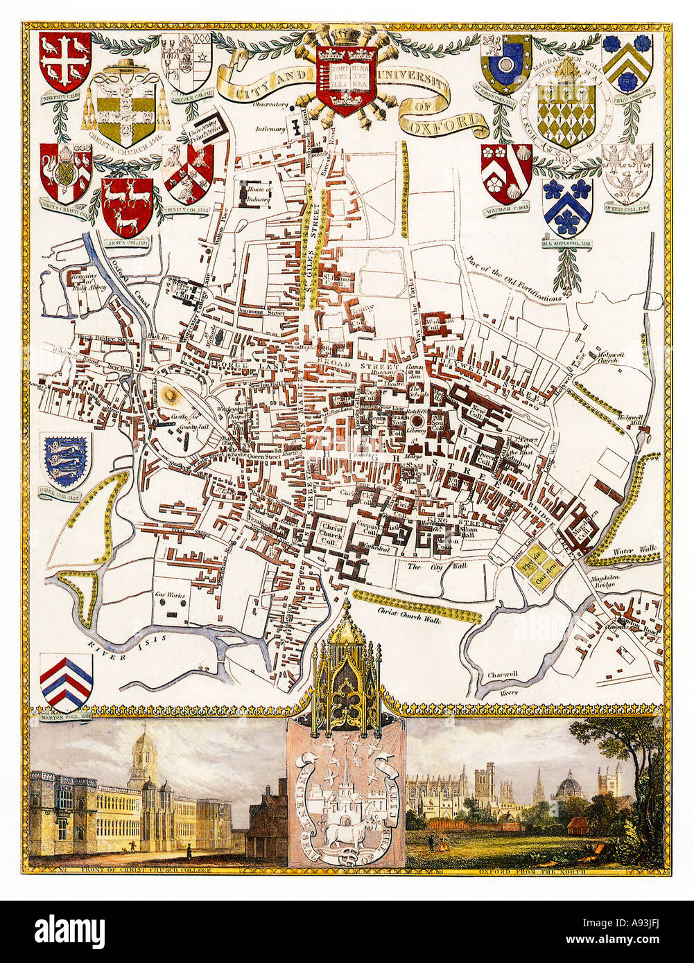 Map of oxfordshire Banque de photographies et d’images à haute ...