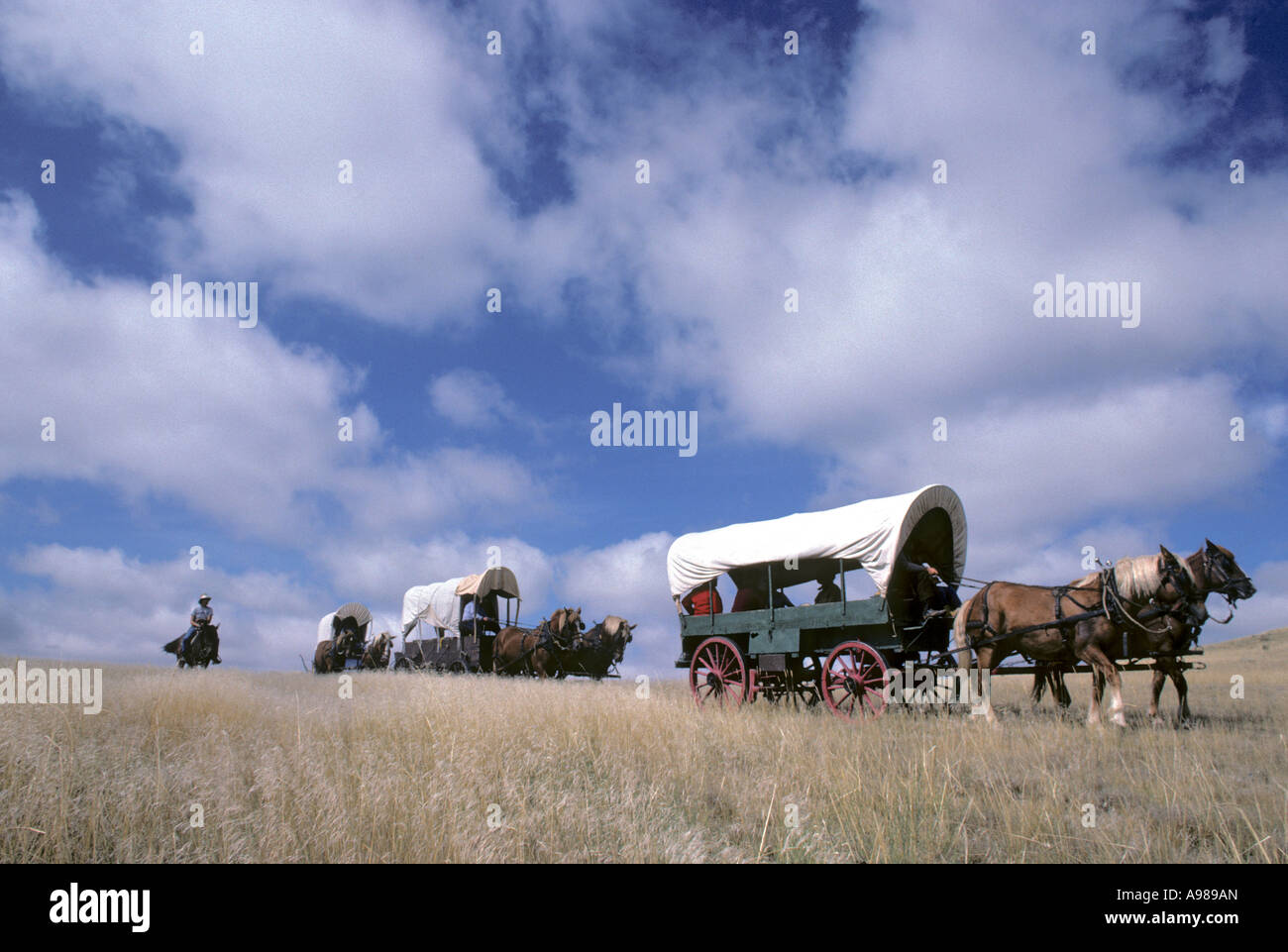 'OREGON TRAIL WAGON TRAIN' VOYAGE À TRAVERS LE NEBRASKA PRAIRIE PRÈS DE ...