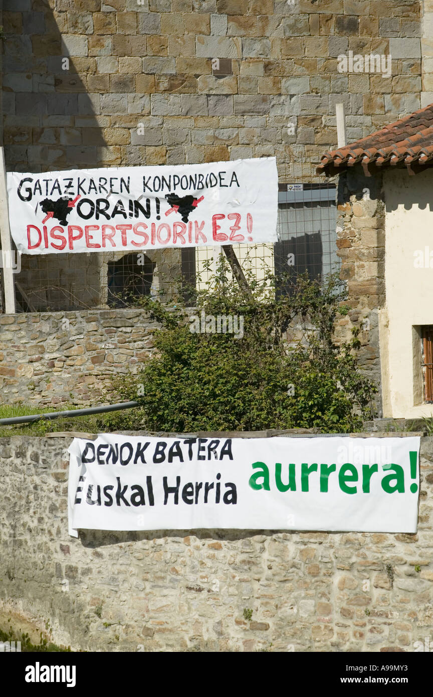 Basque nationalist slogans in euskara Banque de photographies et d ...