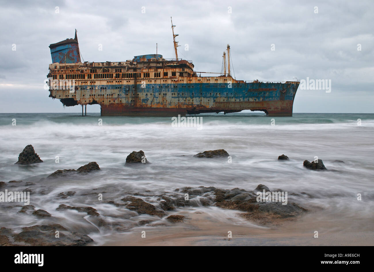 L'épave du SS Star américaine, Playa de Garcey, Fuerteventura, islas ...