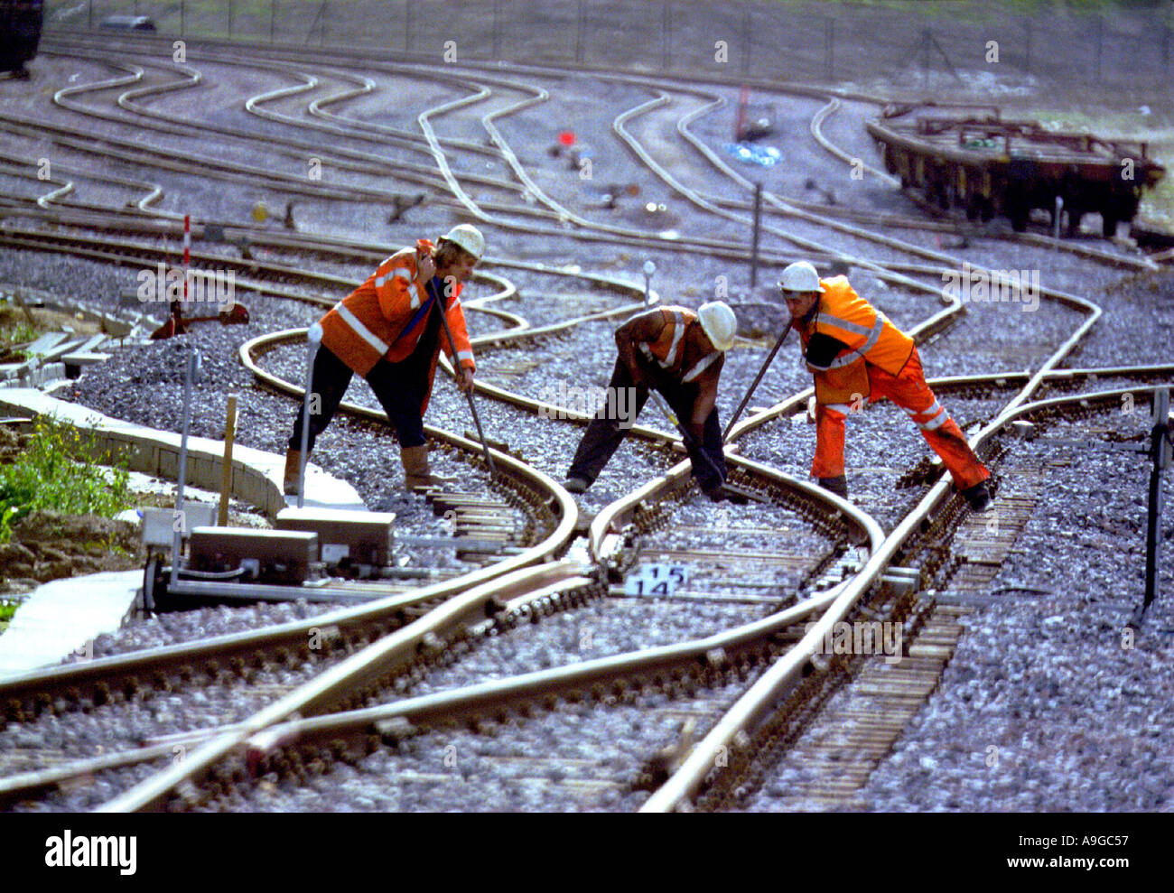 Channel tunnel construction rail link Banque de photographies et d ...