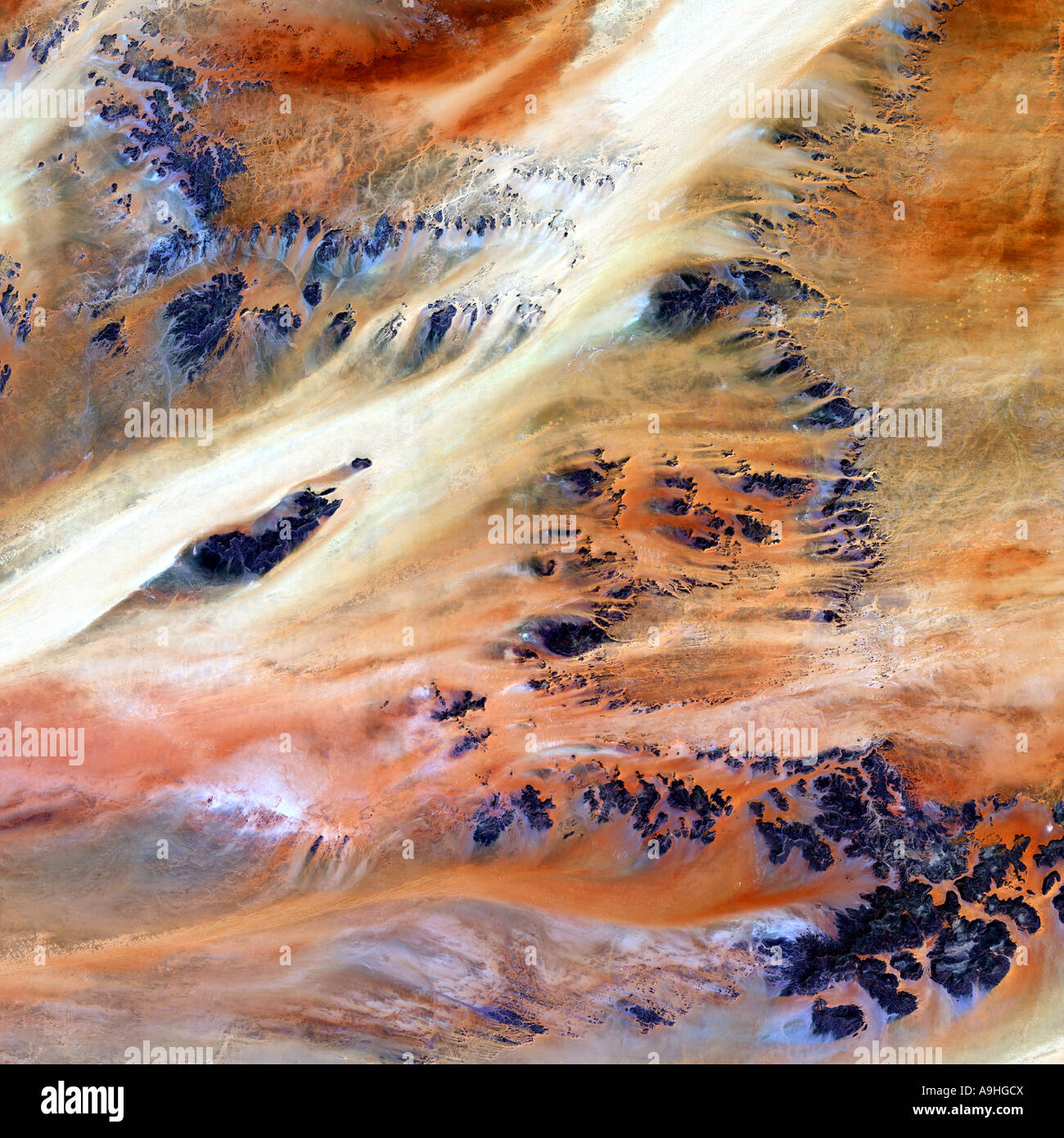 Sahara desert satellite image Banque de photographies et d’images à ...