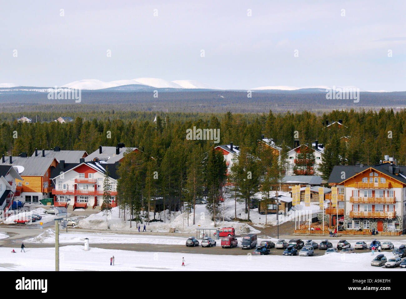 Skiing village levi finland lapland Banque de photographies et d’images ...