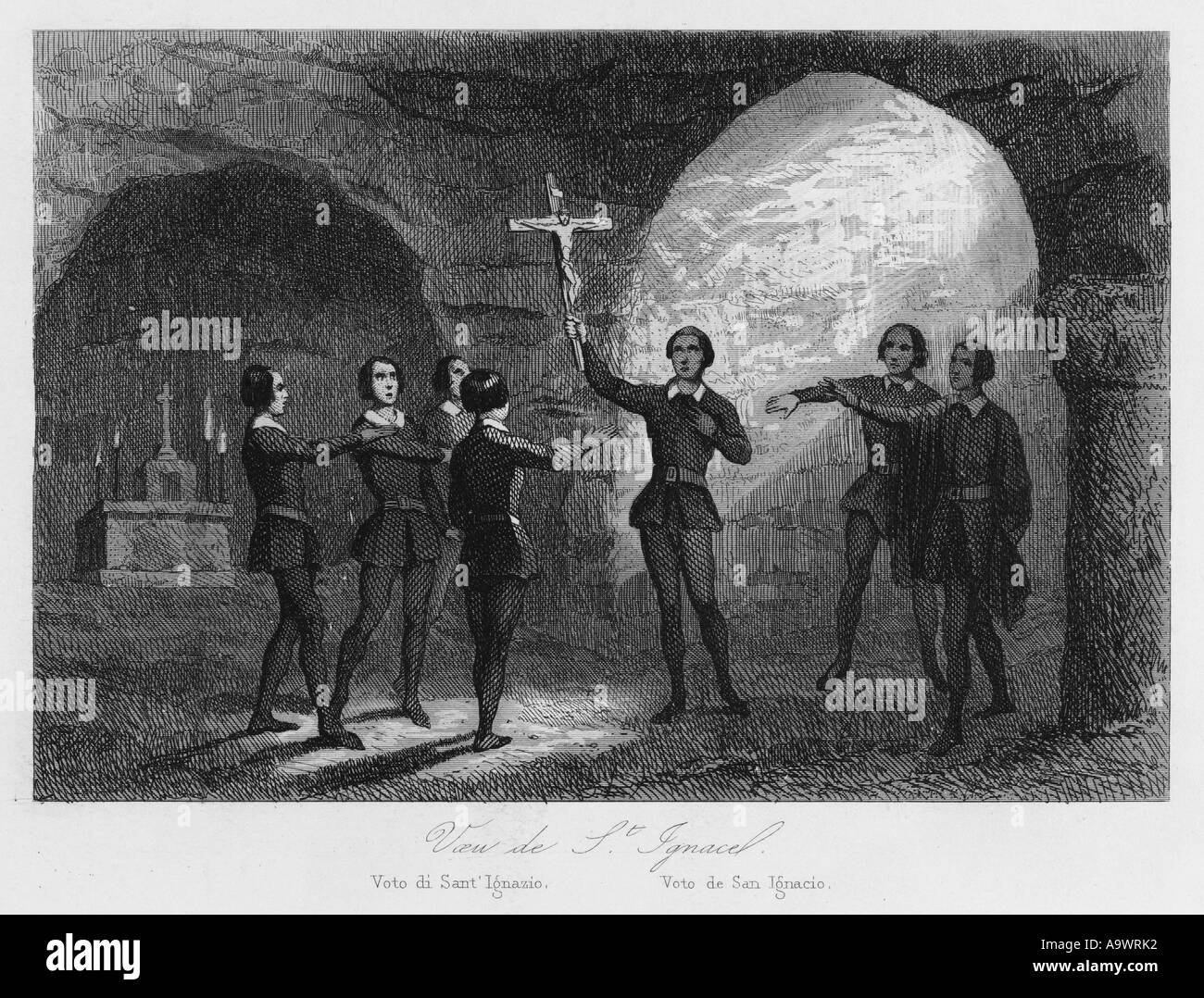 Jesuites chapelle Banque d'images noir et blanc - Alamy