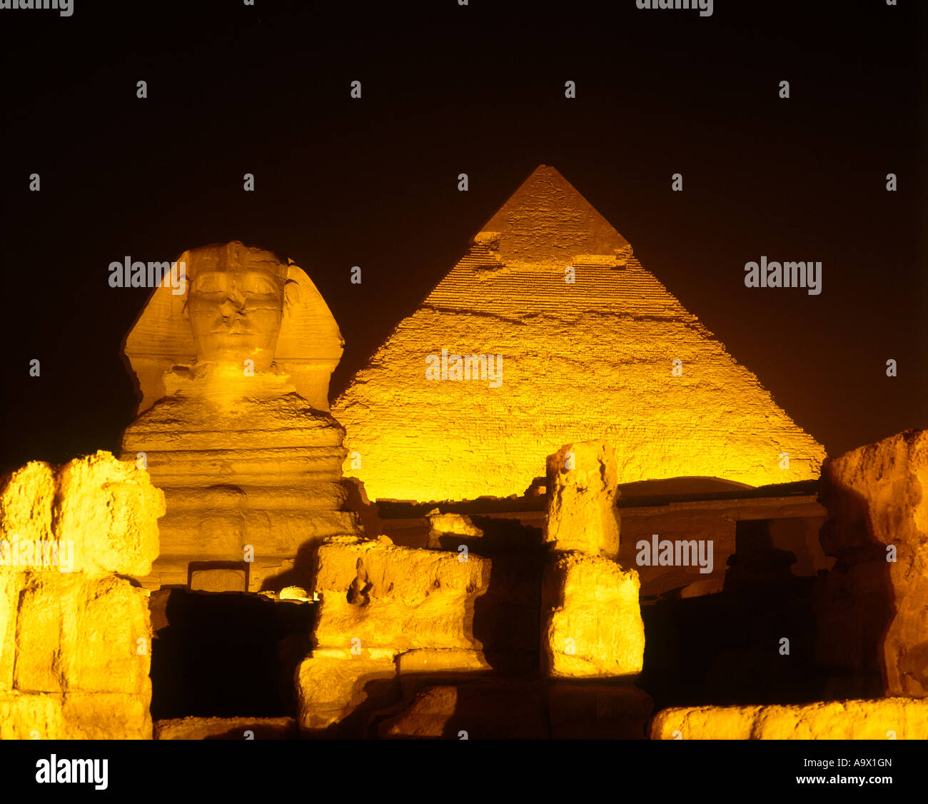 Pyramide et sphinx de giza Banque de photographies et d’images à haute ...