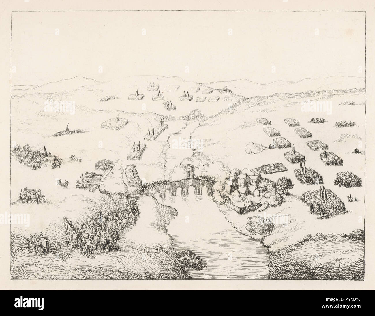 Combattre les troupes royales du pont bothwell Banque de photographies ...