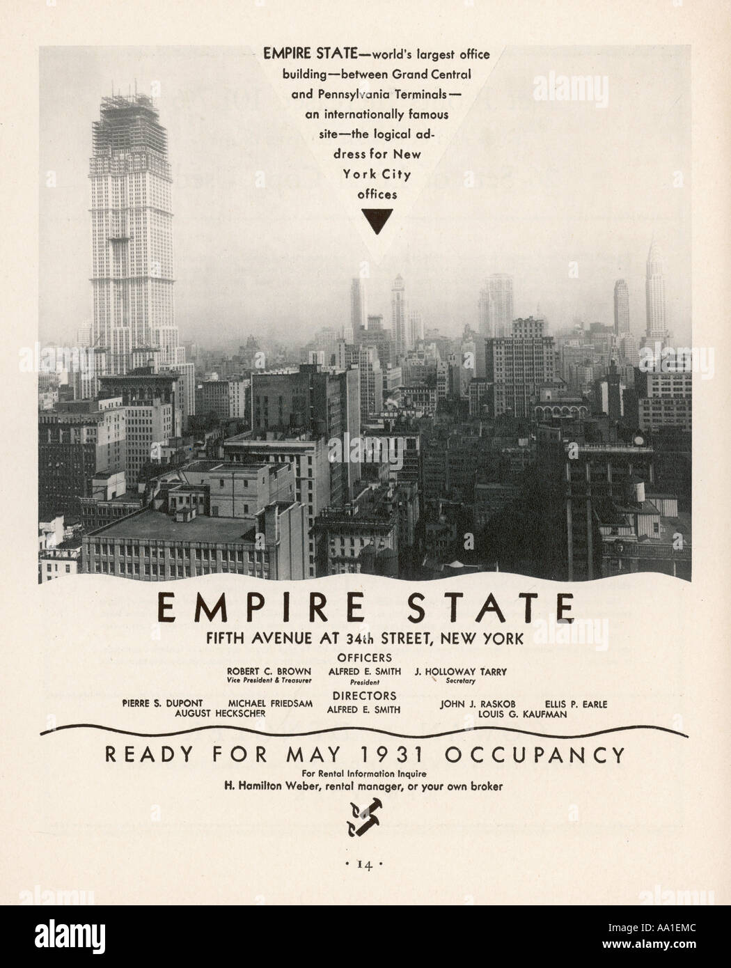 The empire state building construction Banque de photographies et d ...