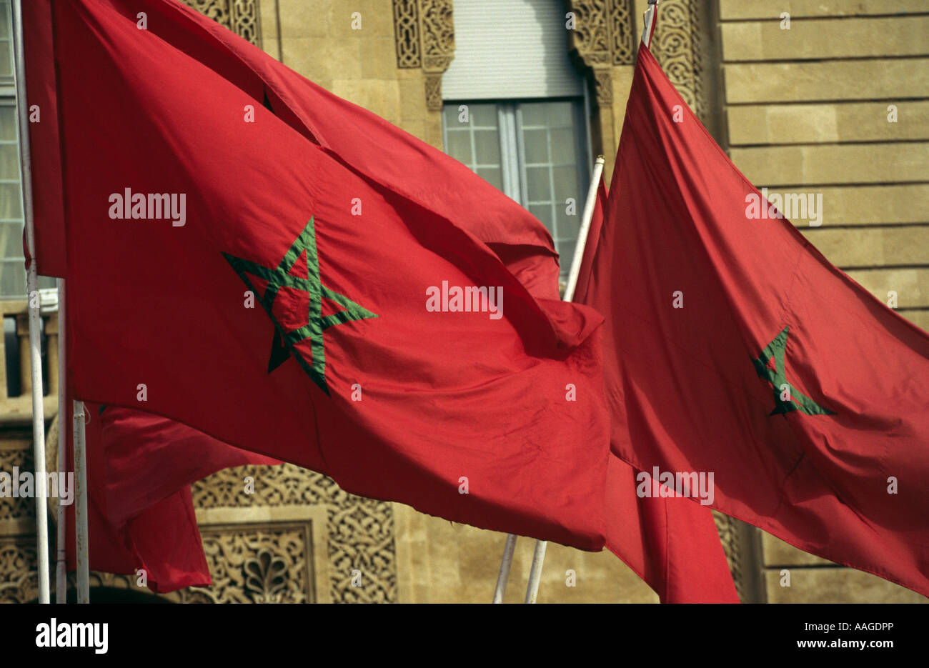 Drapeaux du Maroc - Rabat, Maroc Photo Stock - Alamy