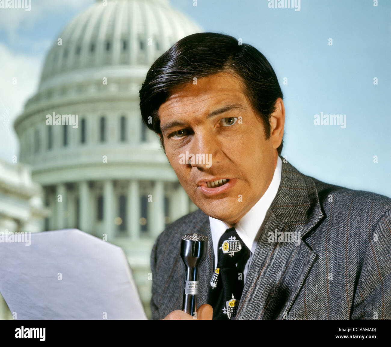 1970 1970 NEWS REPORTER CAPITAL CAPITOL VESTE SPORT CHEVEUX NOIRS ...