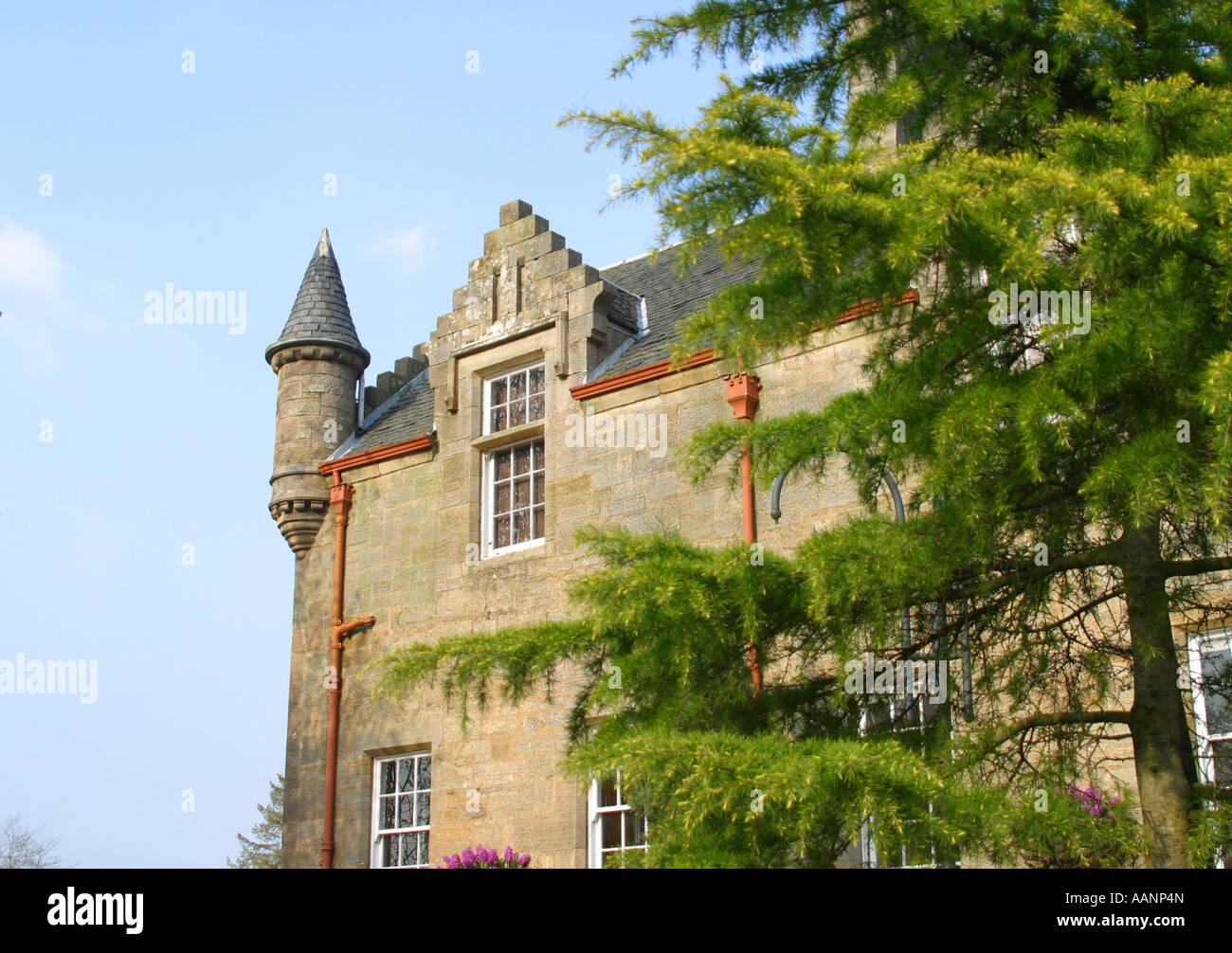 Détail de style architecture baronniale écossaise traditionnelle Photo ...