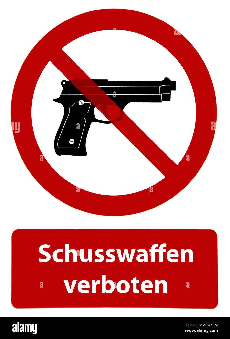Interdiction des armes à feu Banque d'images détourées - Alamy