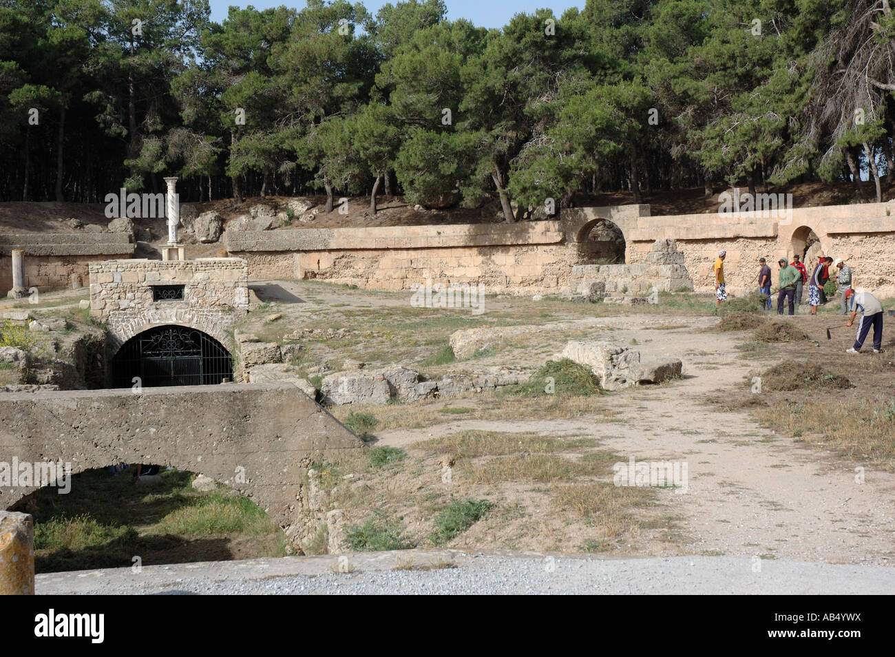 Ruines de l'amphithéâtre de carthage Banque de photographies et d ...