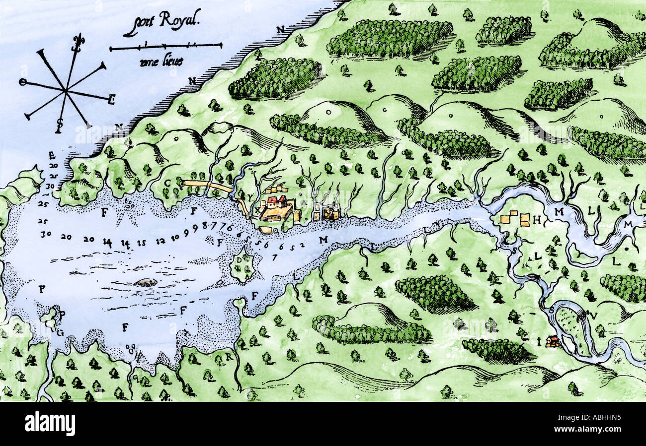 Champlain carte de la nouvelle france Banque de photographies et d ...