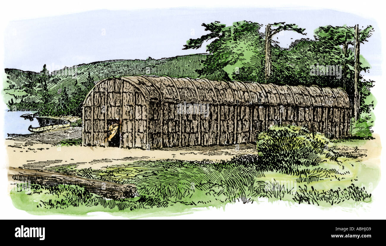 Maison Longue Iroquois Banque d'image et photos - Alamy