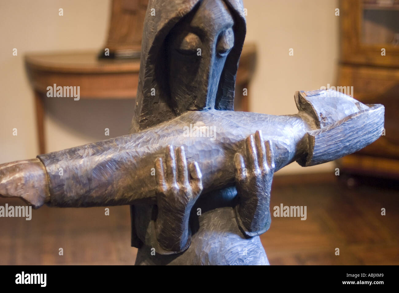 L'art traditionnel de style folklorique Polish statue en bois montrant ...