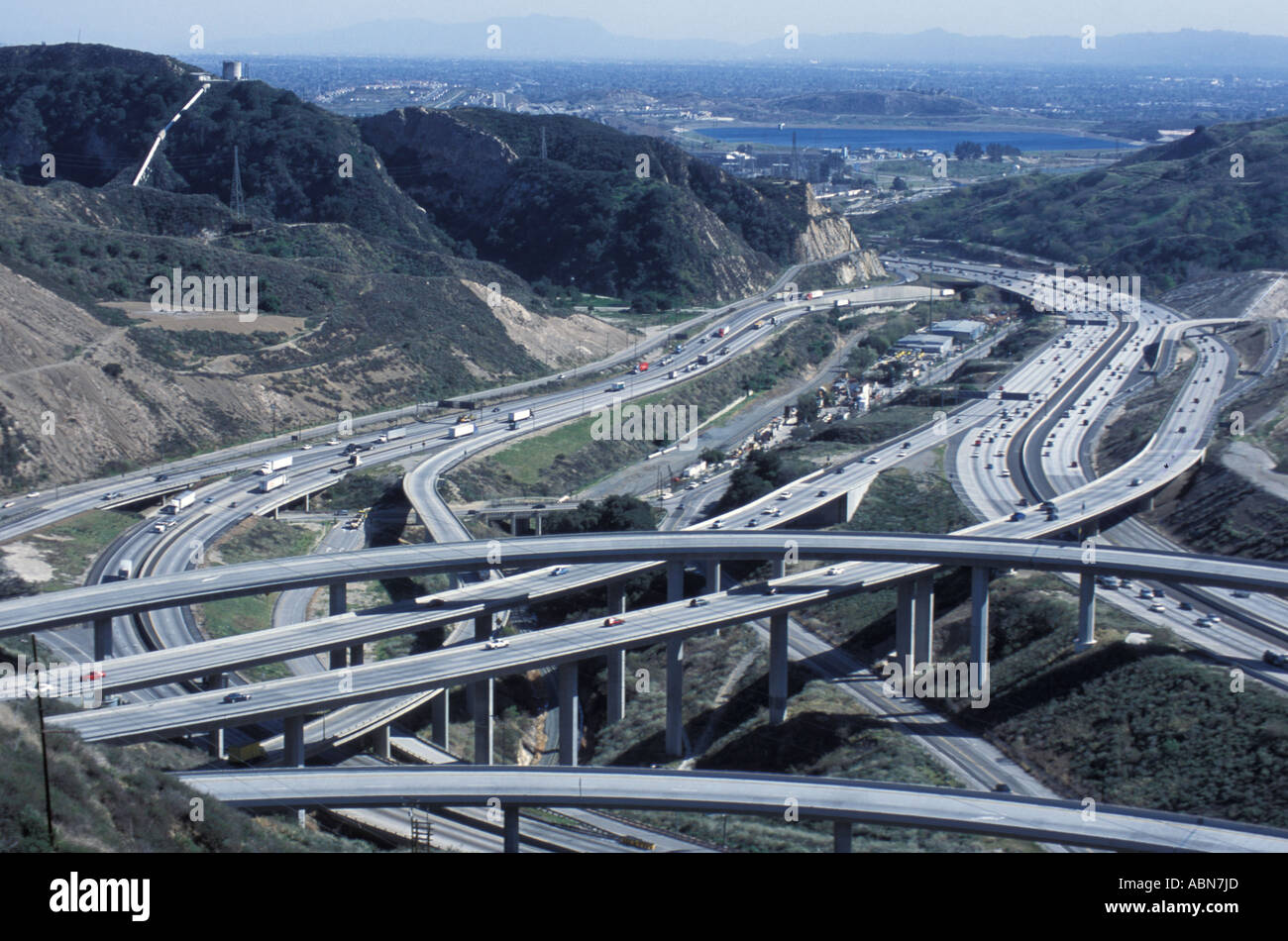 5 et 14 de l'autoroute échangeur autoroutier Los Angeles California ...