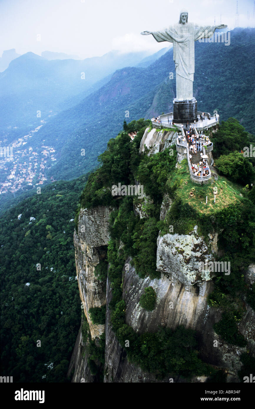 Rio de Janeiro, Brésil. La Statue du Christ sur la montagne du ...