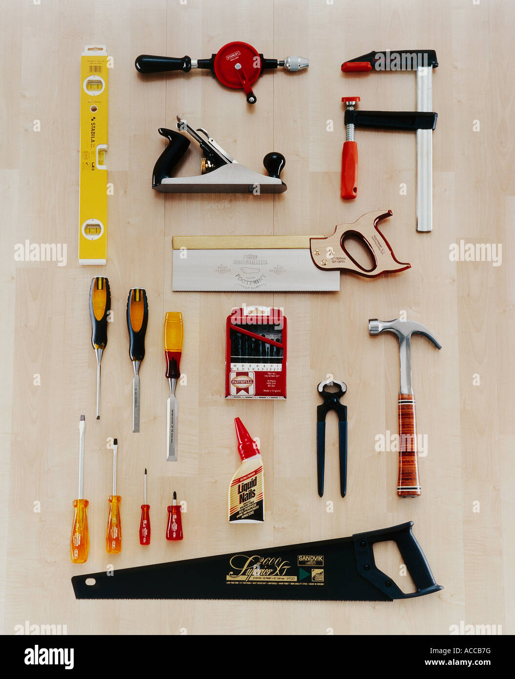Différents types d'outils Photo Stock - Alamy