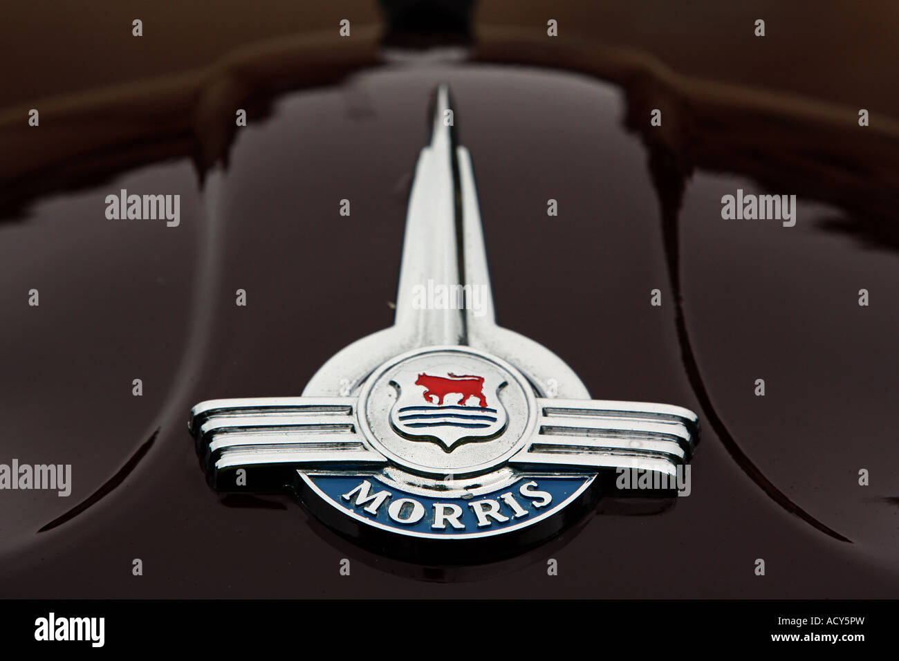 Morris Minor badge sur bonnet à vintage car show à Fyvie Castle ...