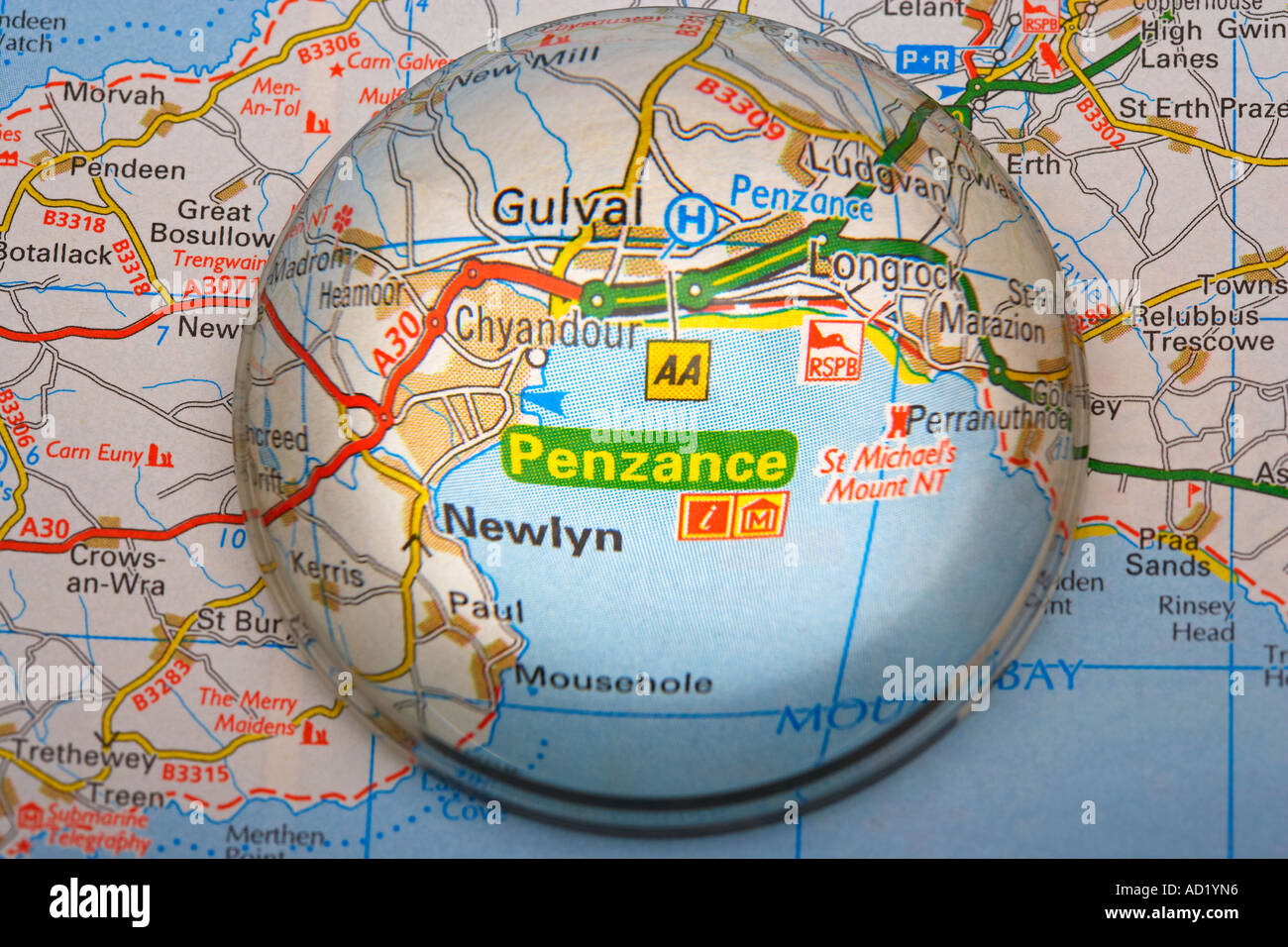 Carte de penzance Banque de photographies et d’images à haute ...