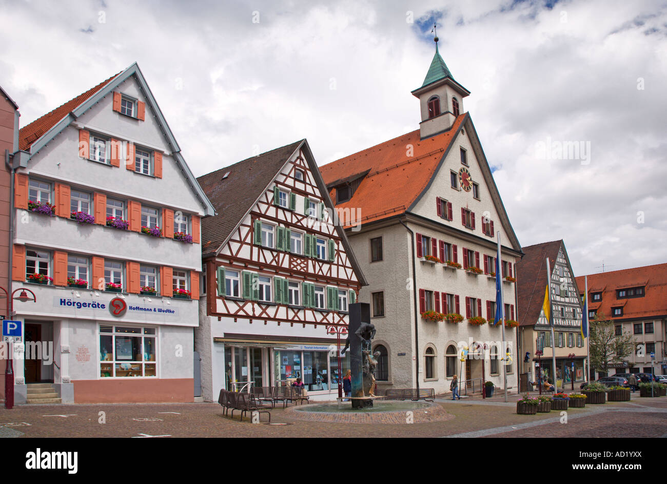 Centre ville à Giengen, accueil de renommée mondiale Steiff jouets mous ...