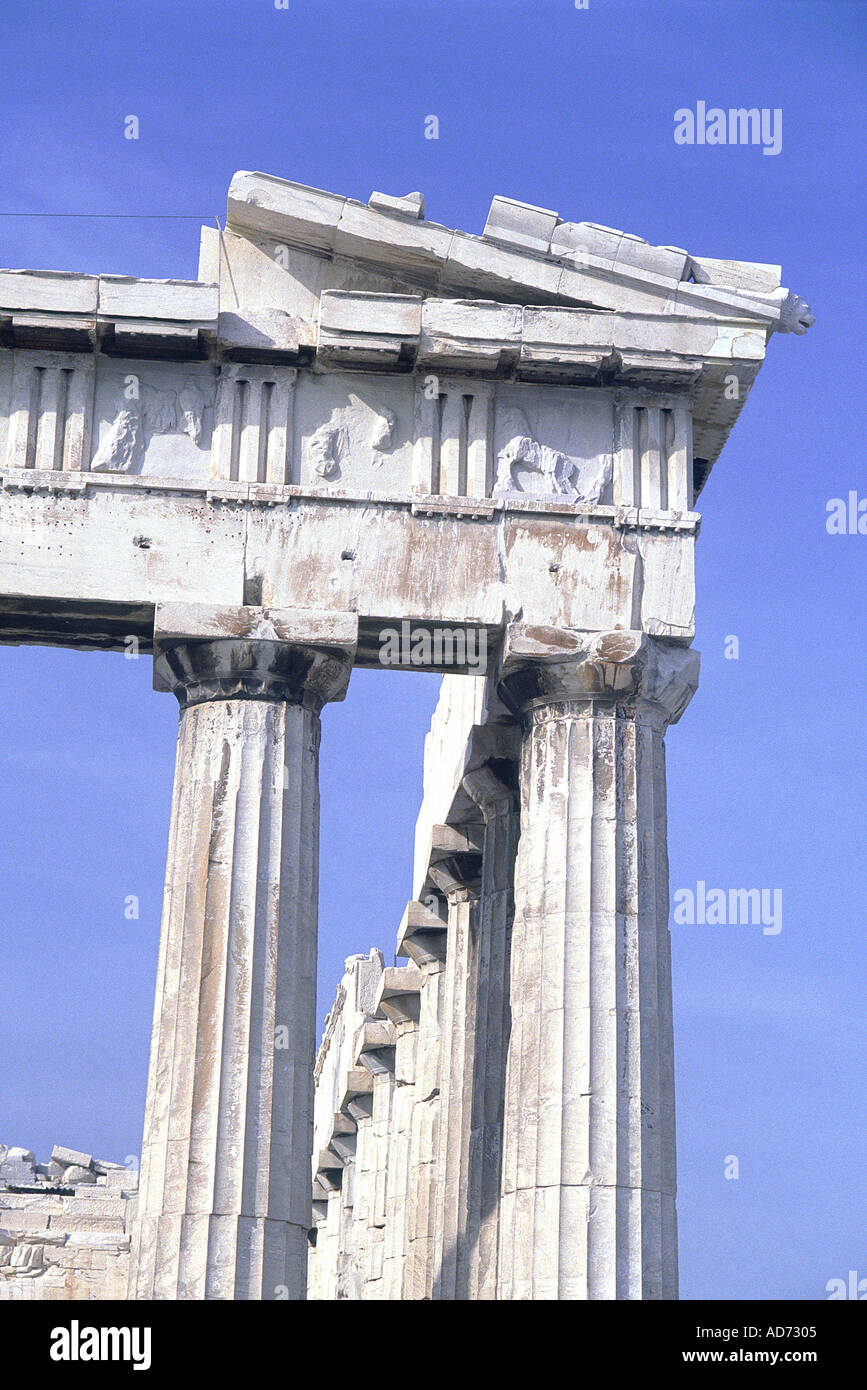 Grèce Athènes ACROPOLE Le Parthénon, TEMPLE CONSTRUIT PAR PHIDIAS ET ...