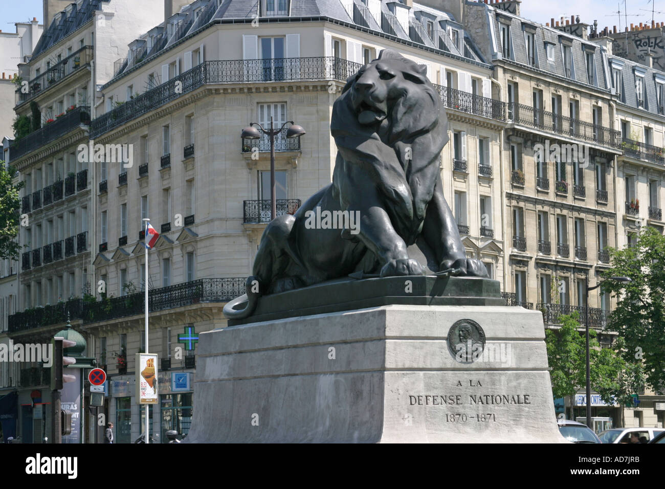 Lion de Belfort de la place Denfert-Rochereau, Paris 14e, France ...