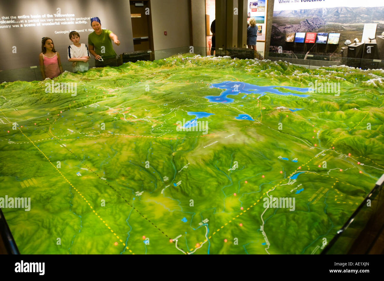Carte du parc national de yellowstone Banque de photographies et d ...