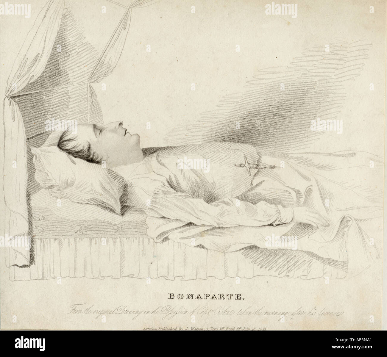 Napoleon i on his deathbed at st helena Banque de photographies et d ...