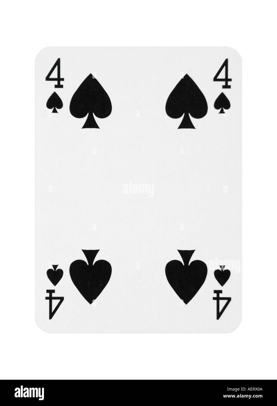 Carte 4 de pique Photo Stock - Alamy