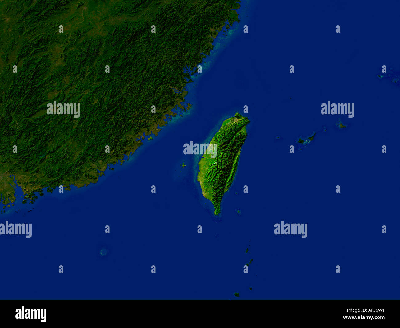Taiwan map satellite geography Banque de photographies et d’images à ...