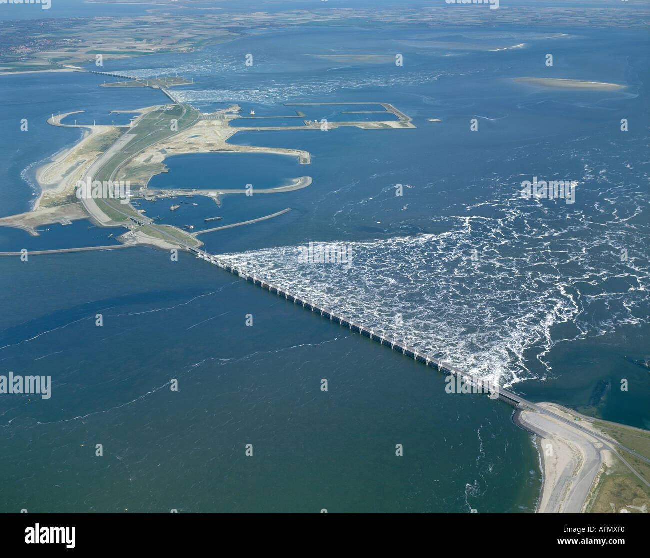 Vue aérienne du plan Delta en Hollande Photo Stock - Alamy