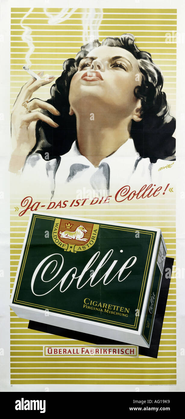 Affiche publicitaire pour cigarettes Banque de photographies et d ...
