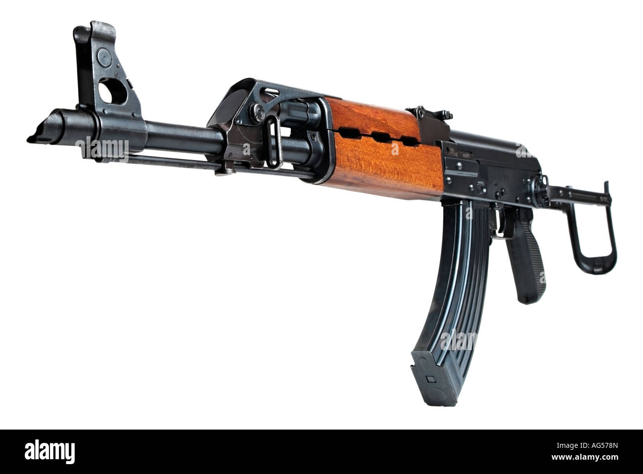 Kalashnikov AK47 AKMS Fusil d'assaut automatique Photo Stock - Alamy