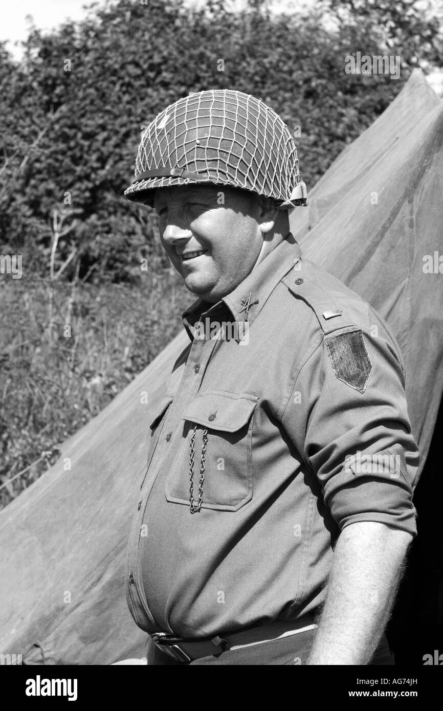 Portrait d'une ère de l'USArmy WW2 GI soldat d'infanterie en Normandie ...