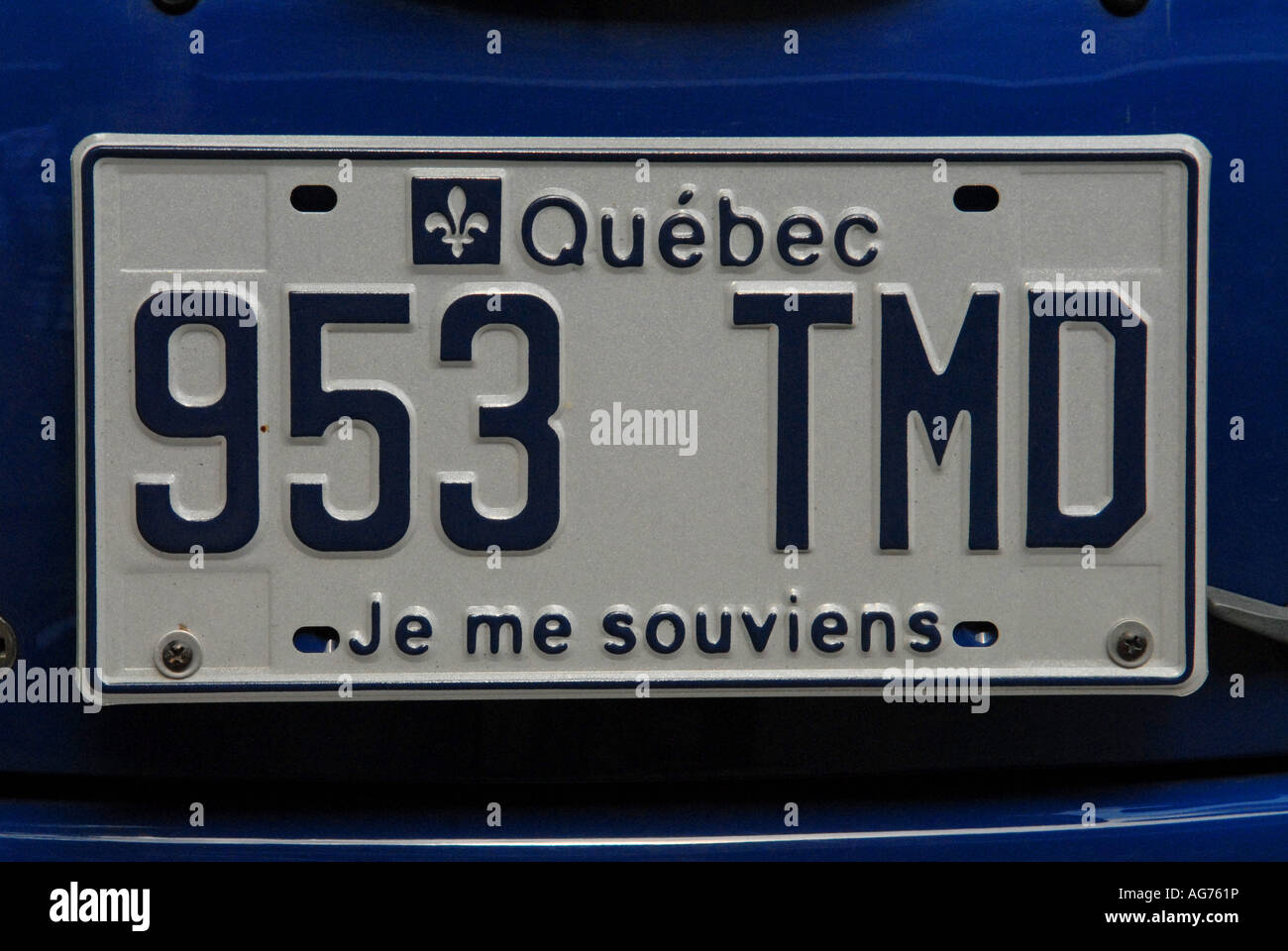 Plaque d'immatriculation québec Banque de photographies et d’images à haute résolution - Alamy