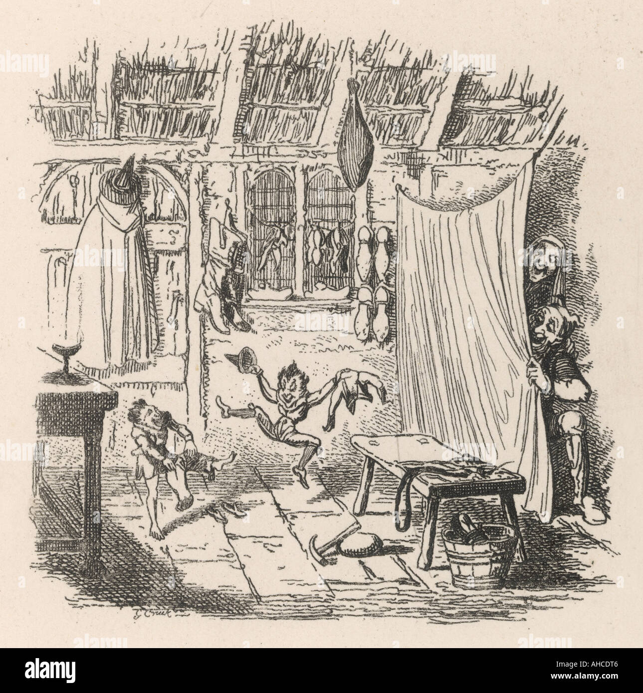 Les lutins et le cordonnier Photo Stock - Alamy