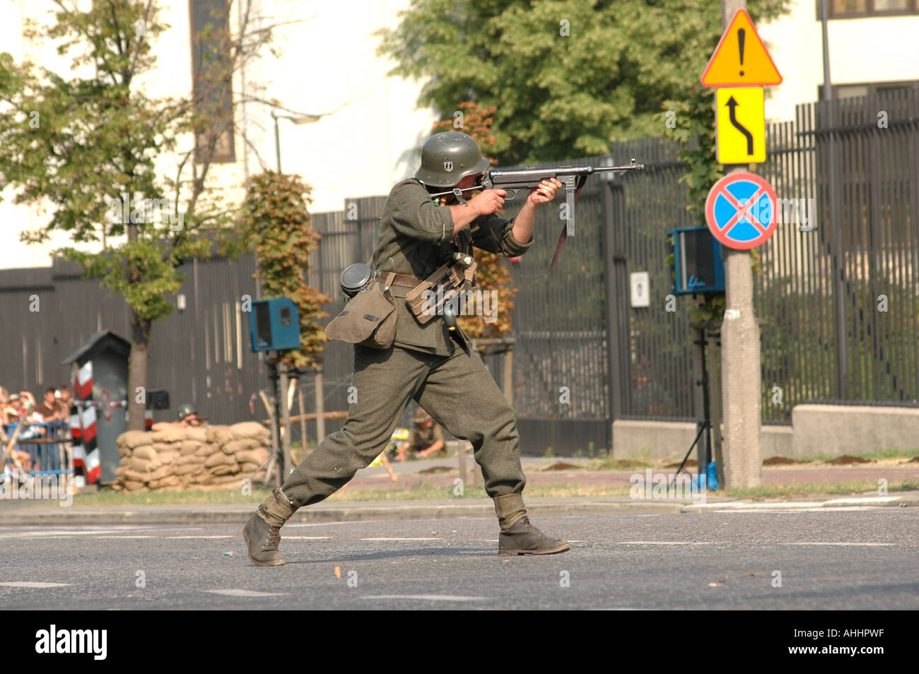 Reconstitution historique de l'Insurrection de Varsovie en 1944 lors de ...