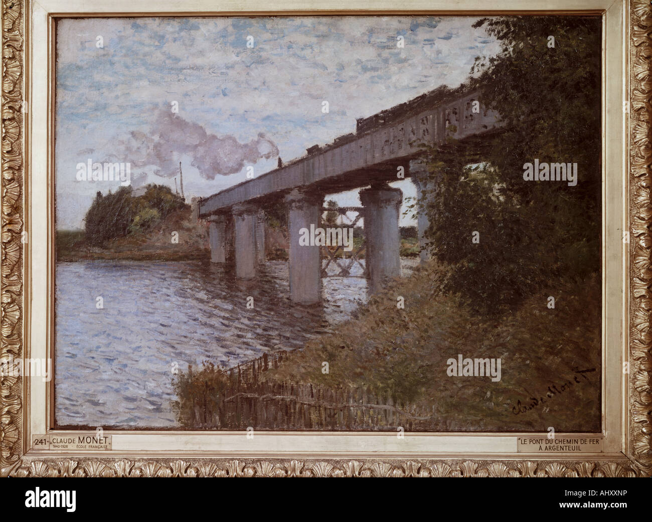 'Fine Arts, Claude Monet (1840 - 1926), peinture, 'Le pont de chemin de ...