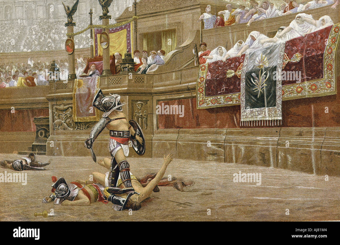 Gladiators in the roman arena Banque de photographies et d’images à haute résolution - Alamy