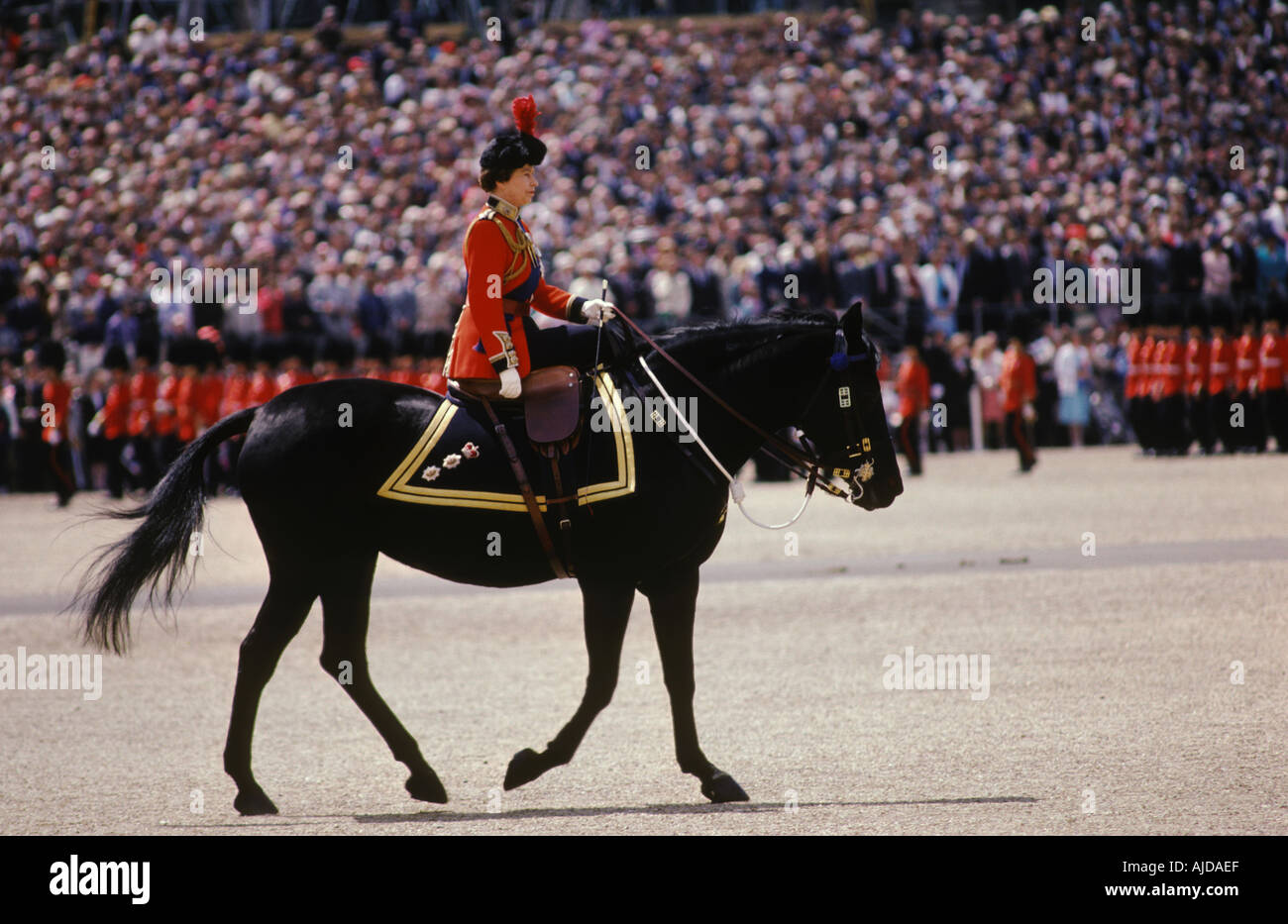 Queen elizabeth trooping horse riding Banque de photographies et d ...