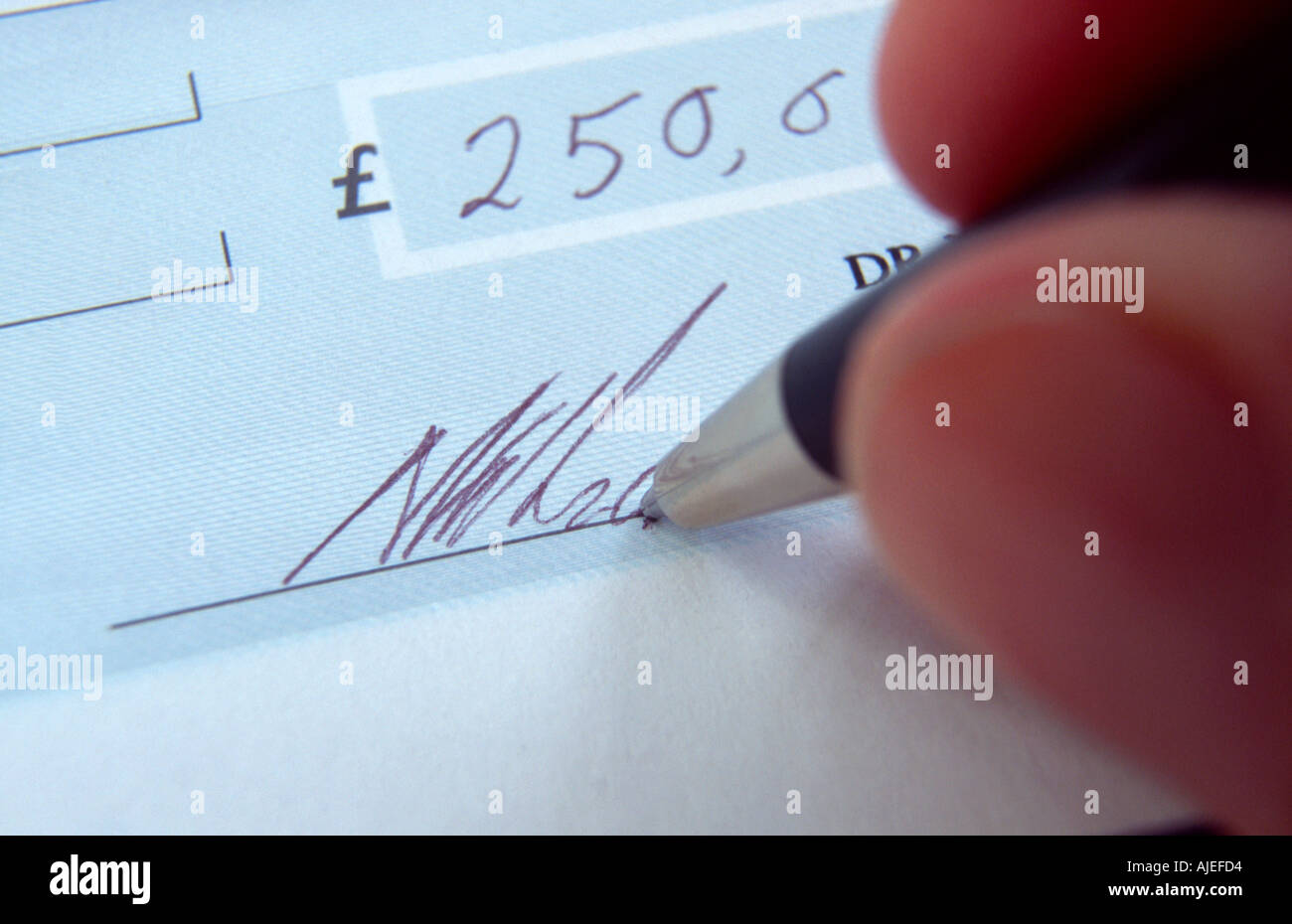 Bank cheque old Banque de photographies et d’images à haute résolution ...