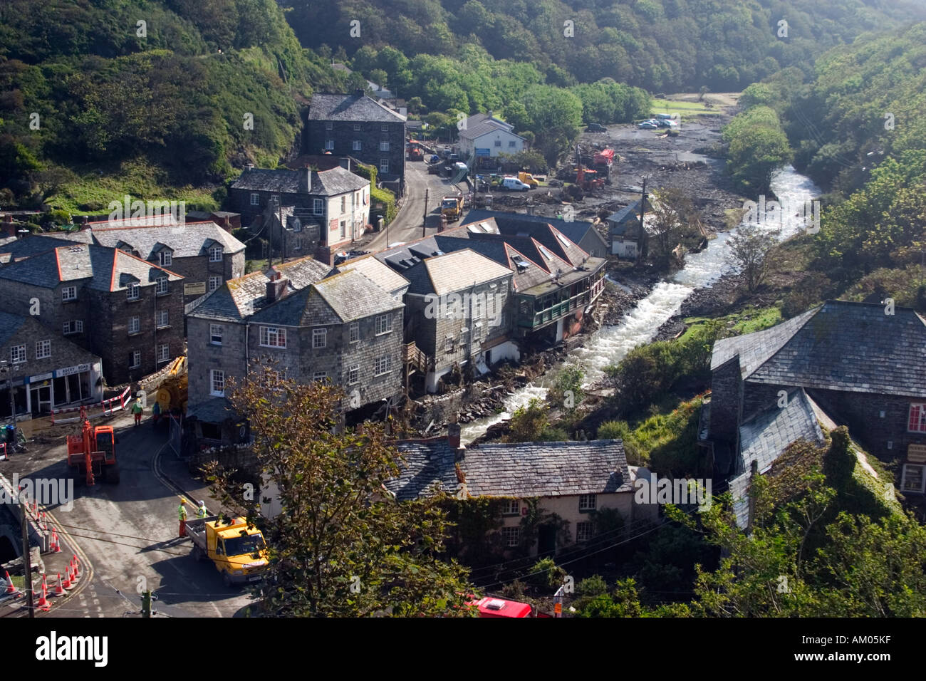 Risque d'inondation boscastle Banque de photographies et d’images à ...