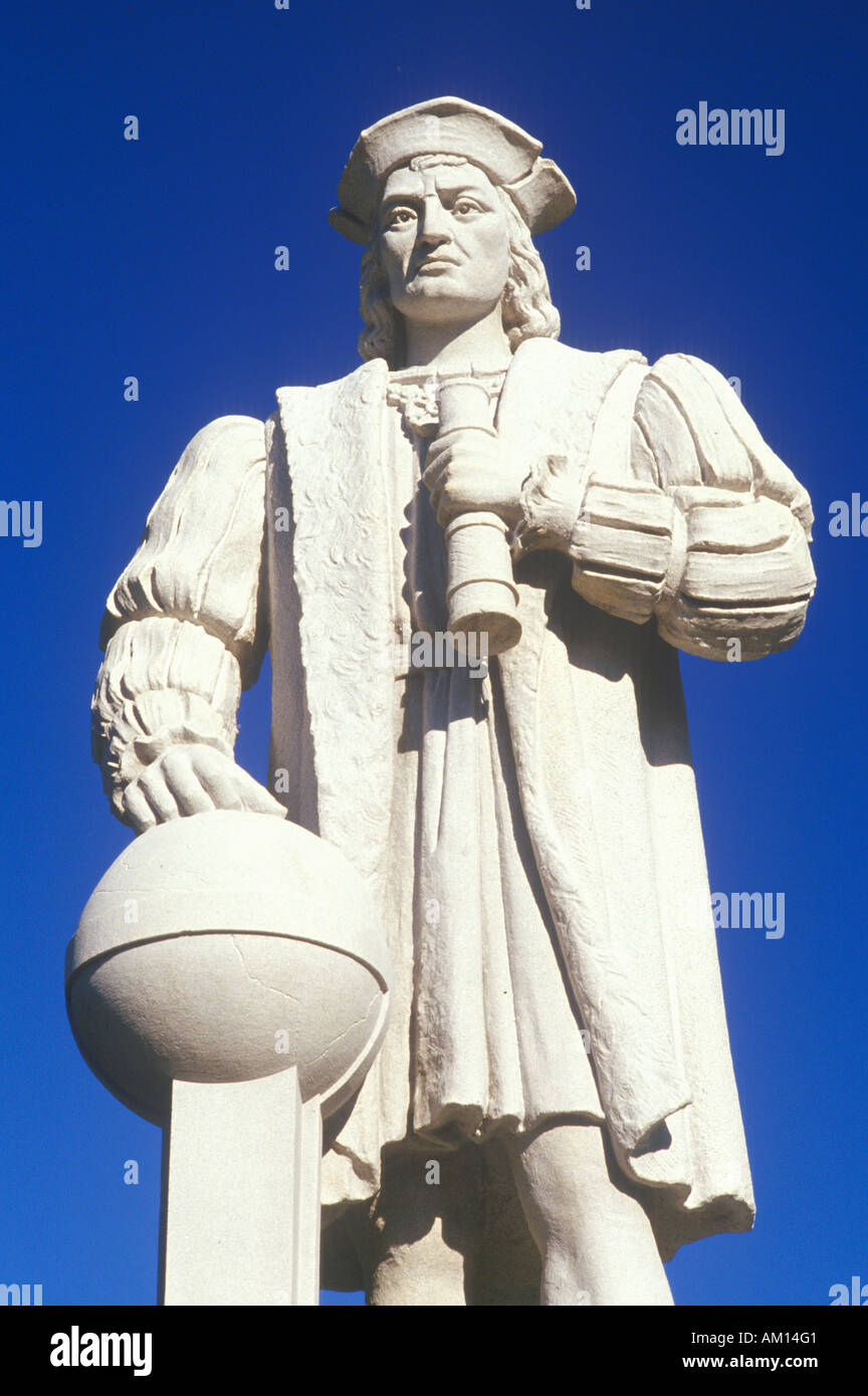Statue de Christophe Colomb CT d'Ouest Photo Stock - Alamy