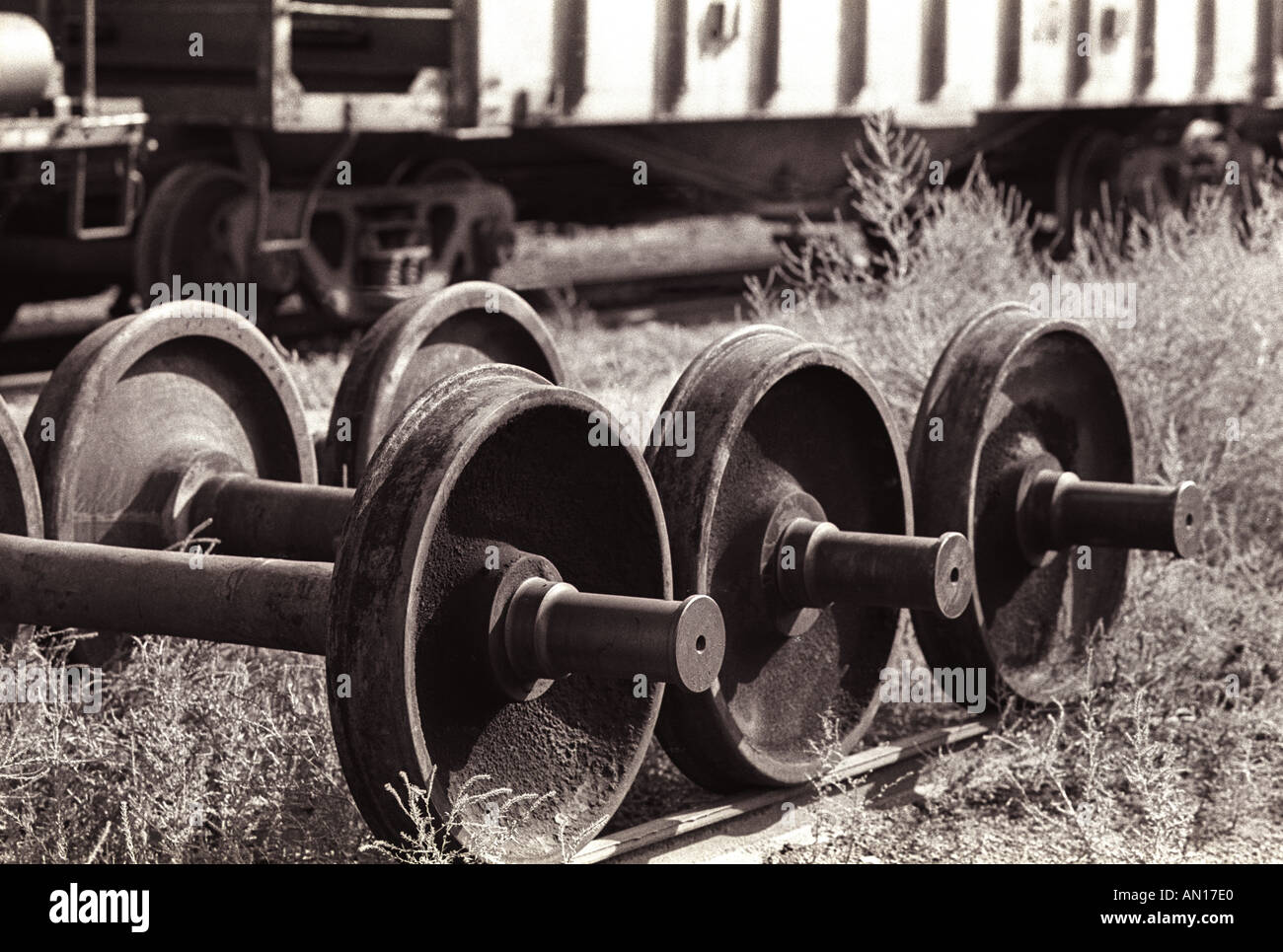 Roues de train dans la gare Banque de photographies et d’images à haute ...